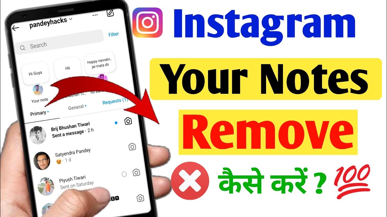 How To Remove Leave a Note from Instagram | Instagram Your Note kaise ...