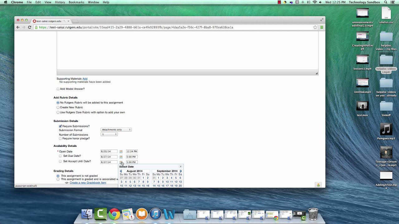 Sakai Tutorial: Add and Delete Assignments (Assignments 2) - YouTube