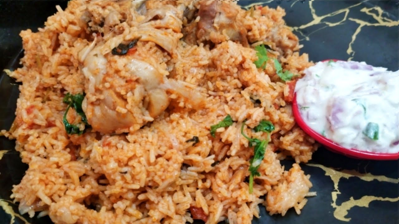 துளசி அரிசி சிக்கன் பிரியாணி l tulasi rice chicken briyani - YouTube