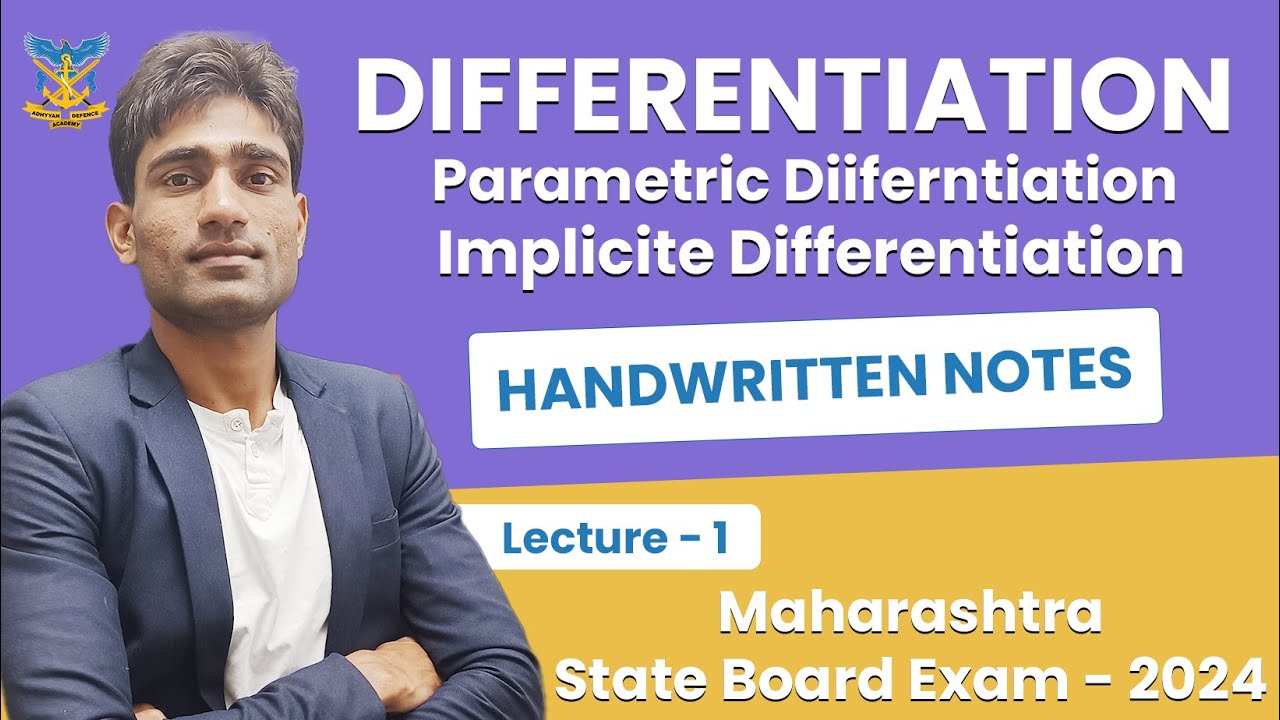 HSC Board Complet Differentiation Parametric Differentiation Implicit Differentiation#12thexam ...