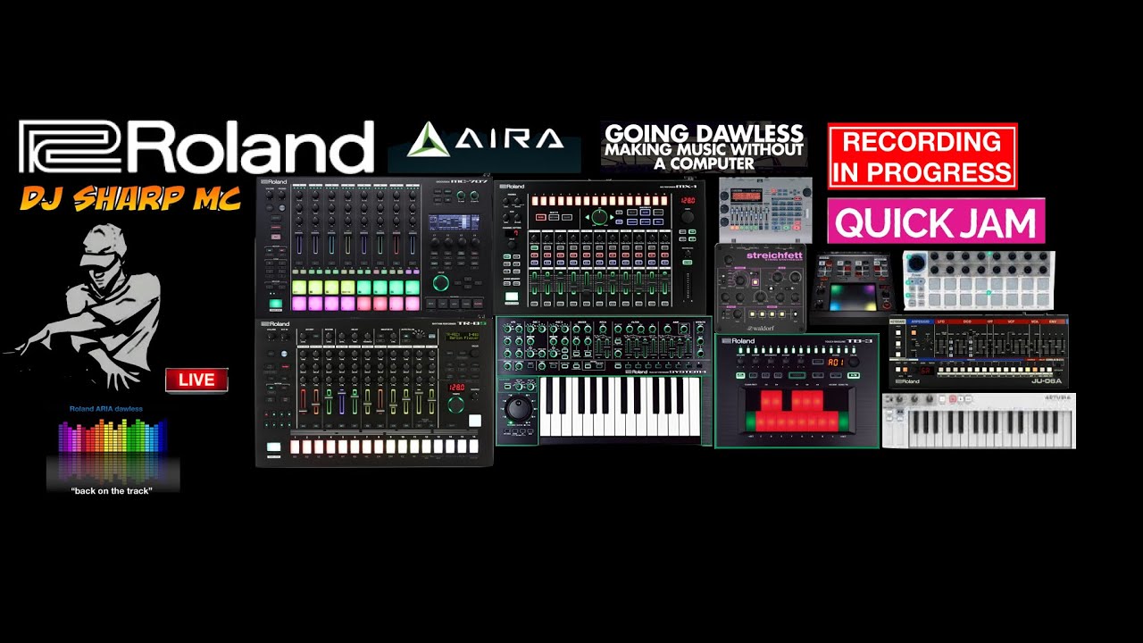 Mix 2 Roland dawless aria mc707, system1, mx1, tb3, ju06a , - YouTube