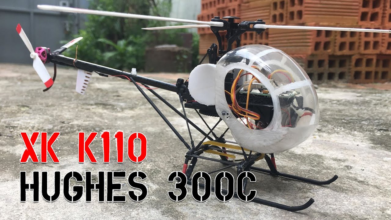 RC XK K110 Schweizer Hughes 300c - YouTube