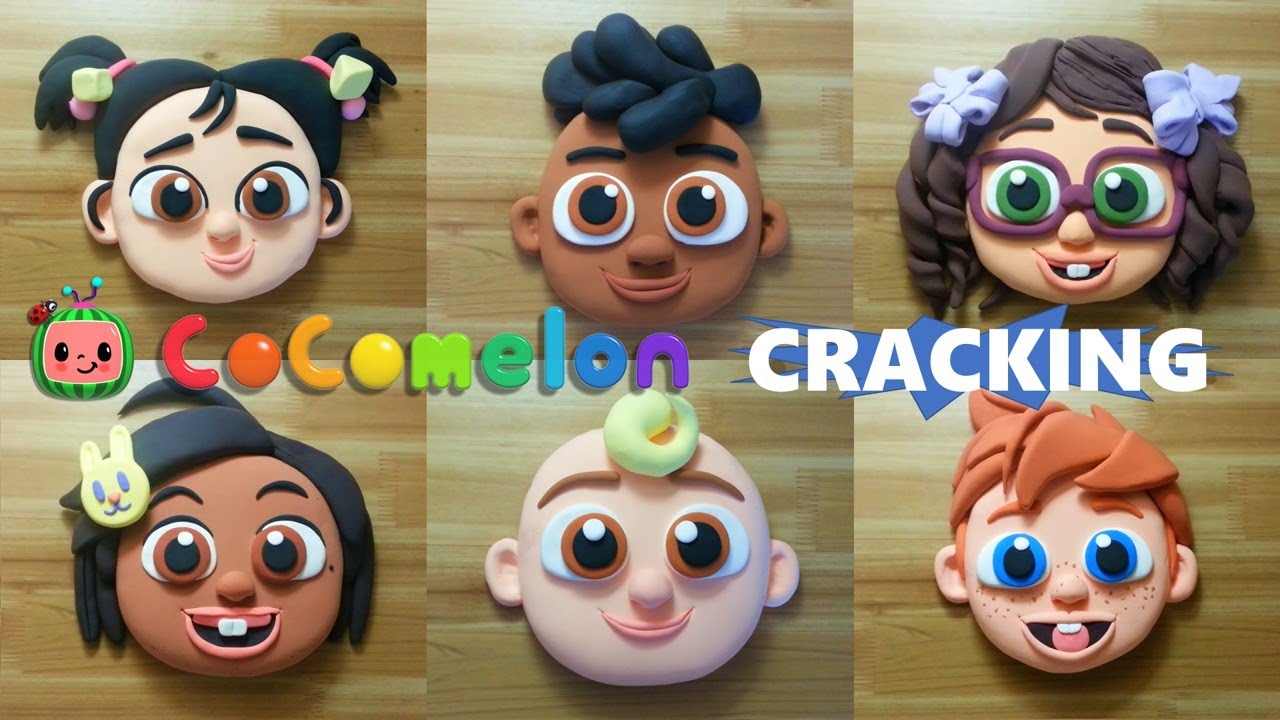 GIANT cocomelon JJ friends clay cracking collection 거대 코코멜론 제이제이 친구들 점토 ...