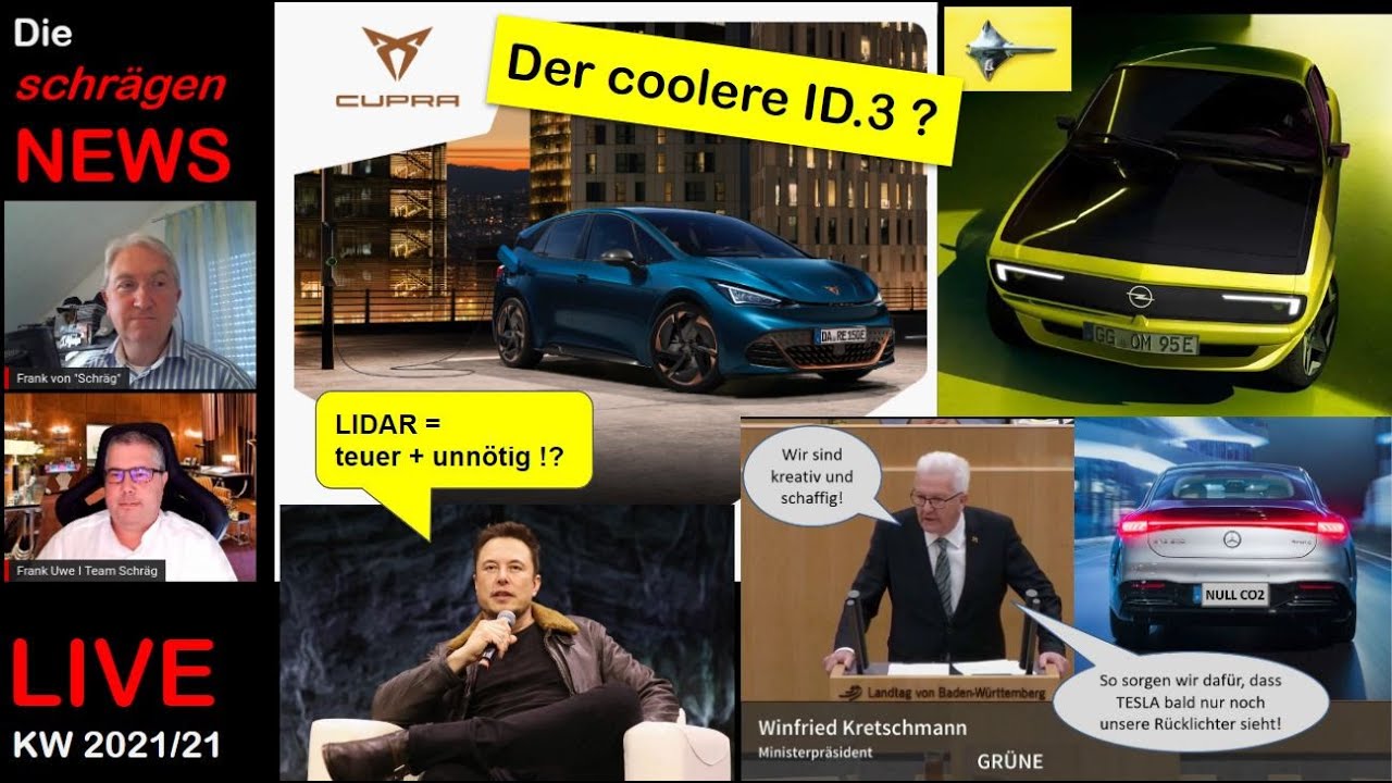 Kretschmann-Daimler-Tesla, Cupa Born, AutoPilot nur mit Kamera (NEWS ...