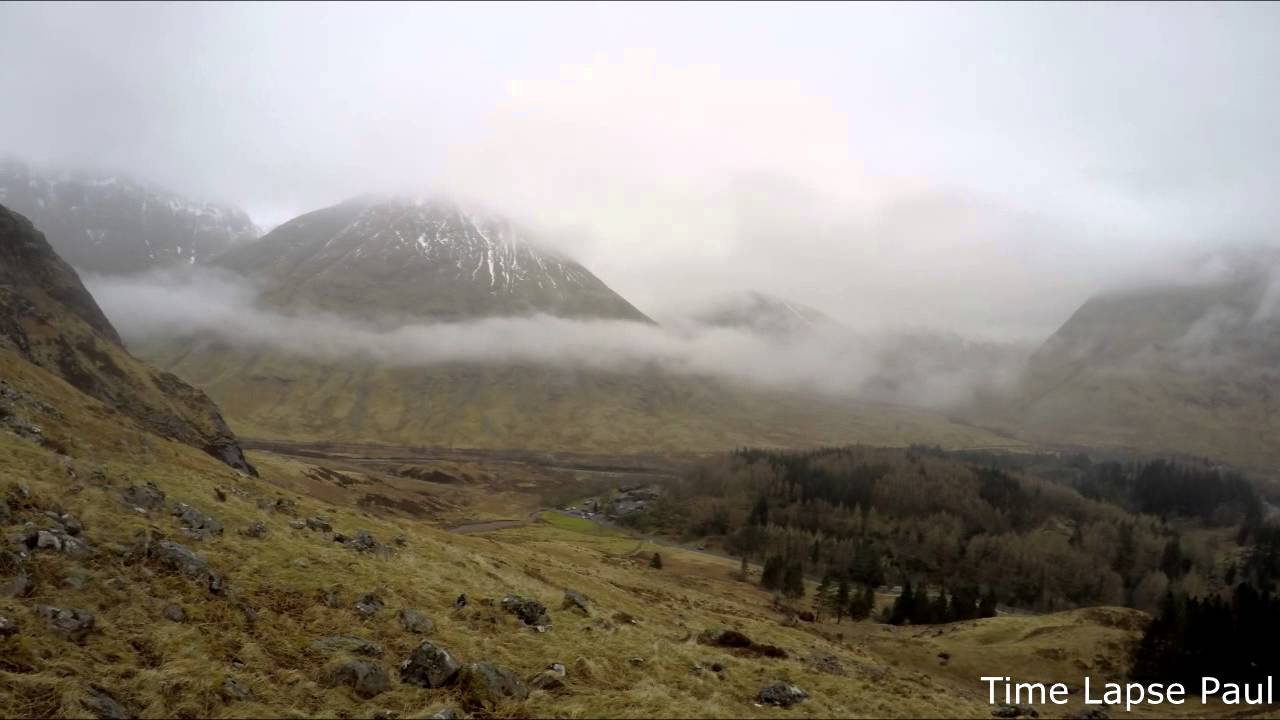 Clachaig Gully in Glen Coe - 180 Degree 30 Minutes Time Lapse - YouTube
