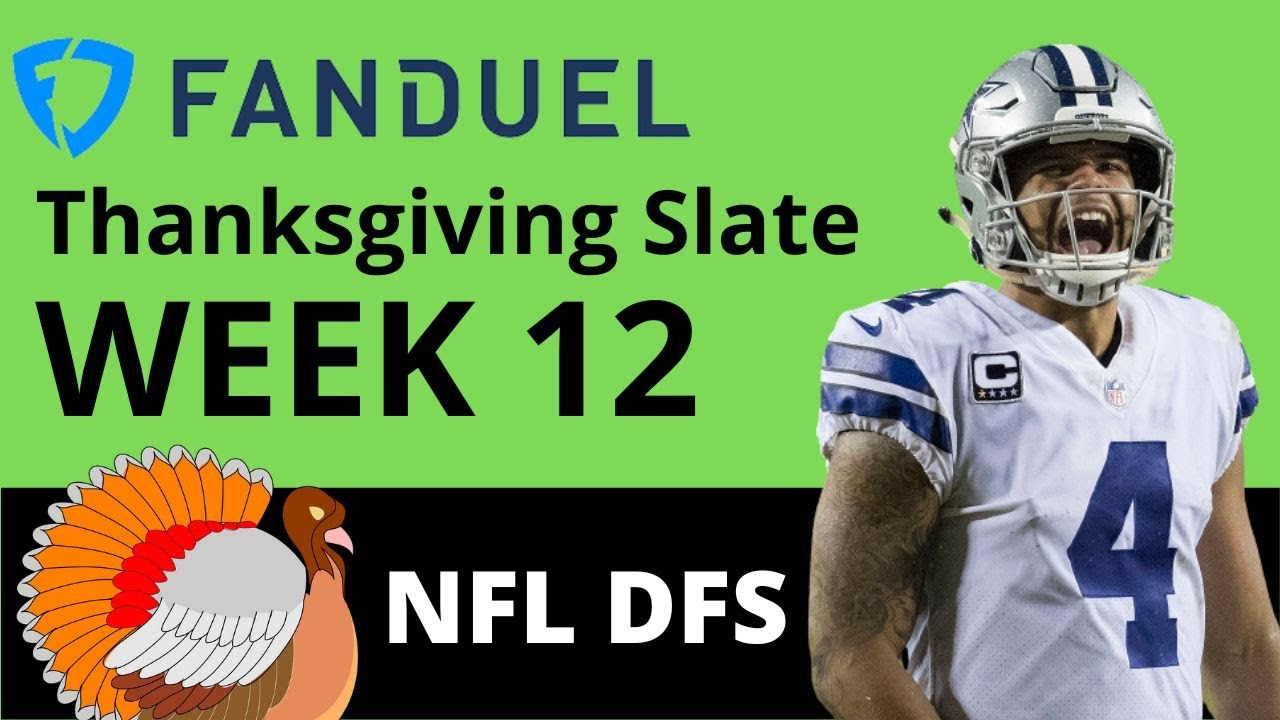 FanDuel NFL Week 12 Picks: Thanksgiving Thursday Cash Lineup - YouTube