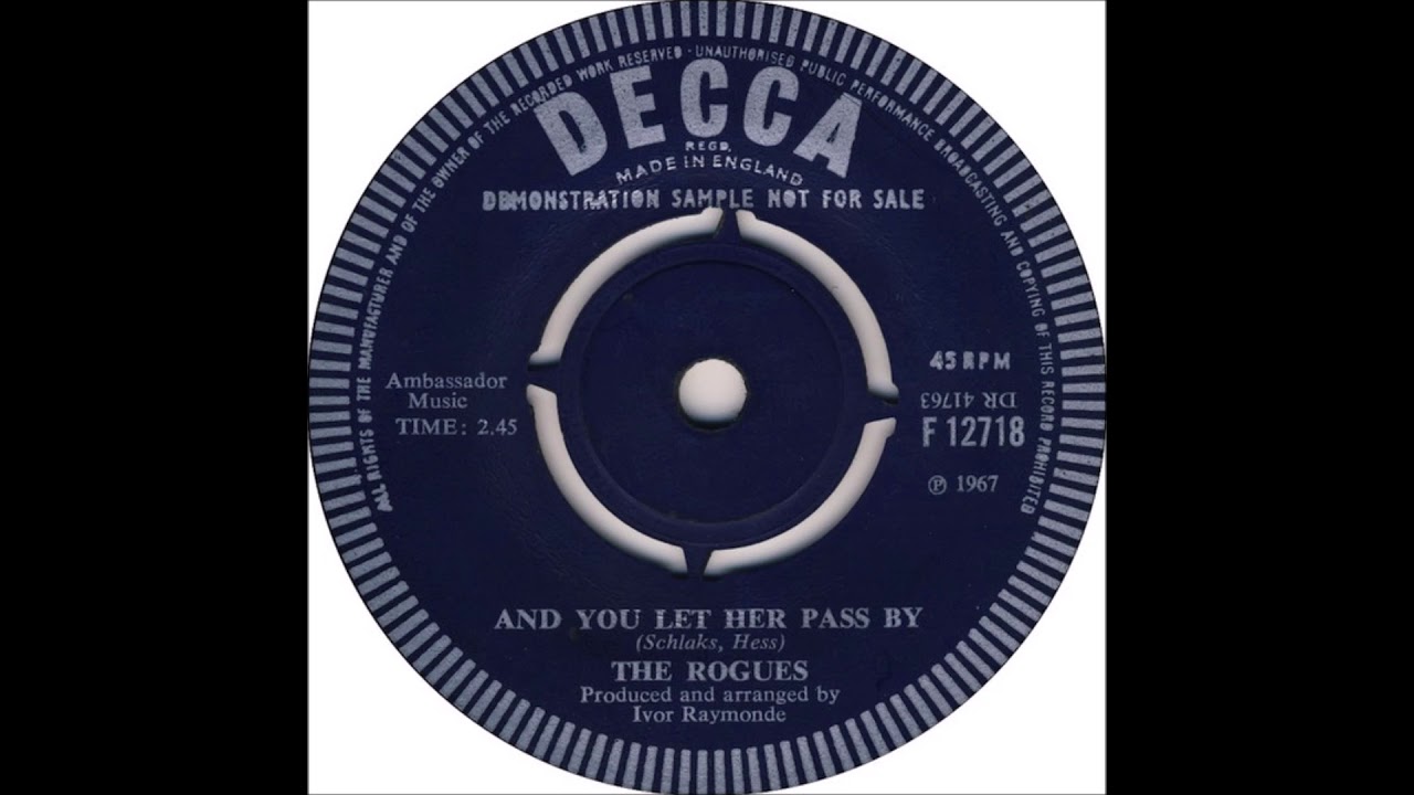The Rogues - And You Let Her Pass By{1967} - YouTube