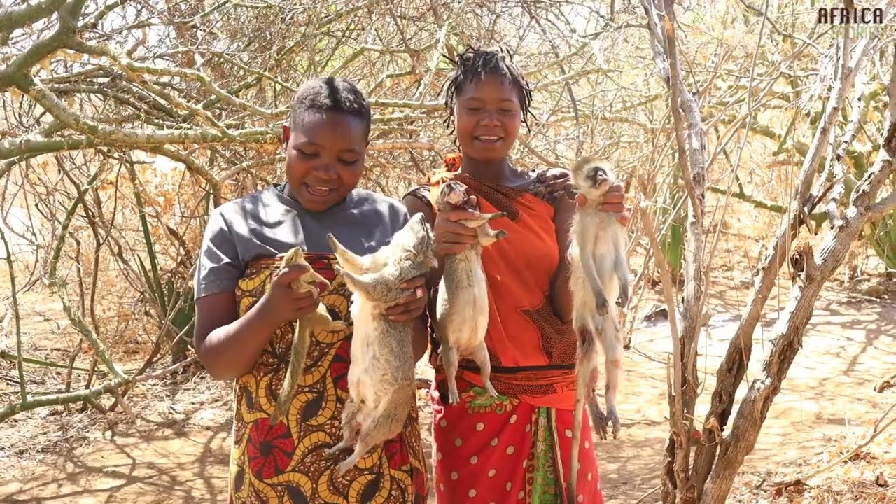 Hunting & Eating Delicious Baboons,Squirrels & Local Hyrax With Hadzabe ...