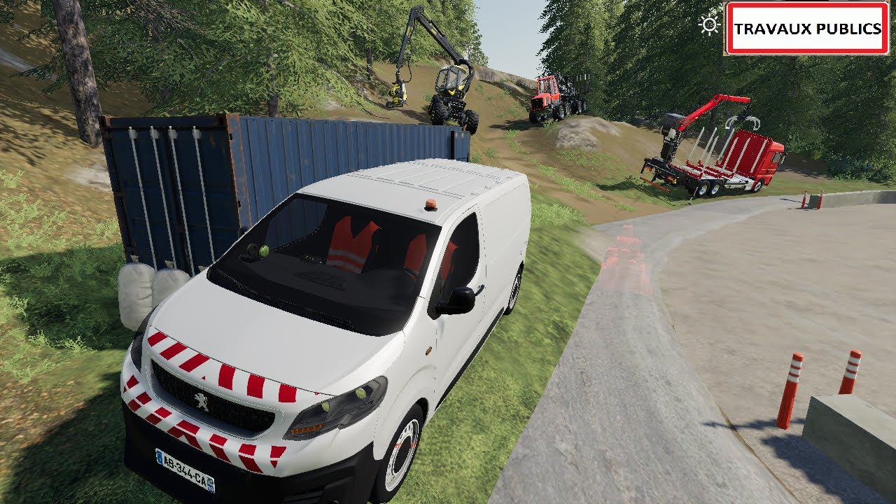 FS19 TP - Chantier en montagne, création d'une route #1 - YouTube