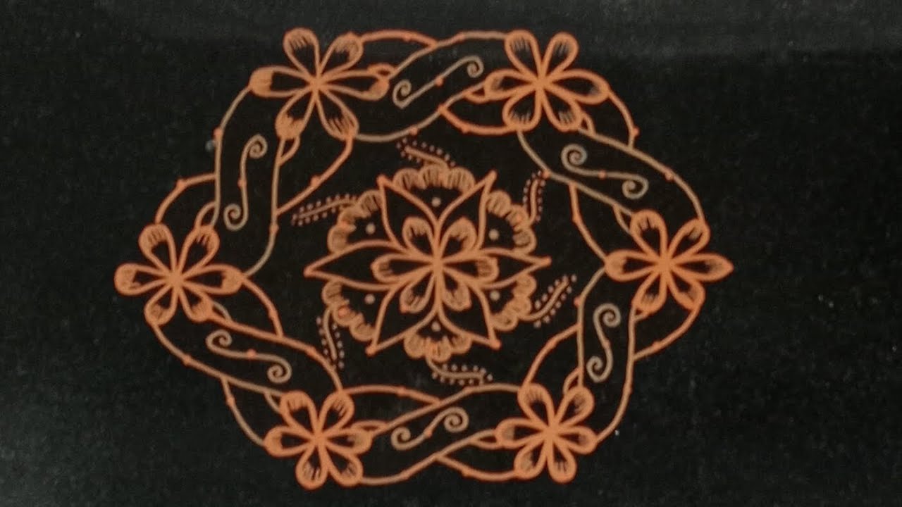 Easy Alpana Design 52//Very Beautiful Simple Creative and Attractive ...