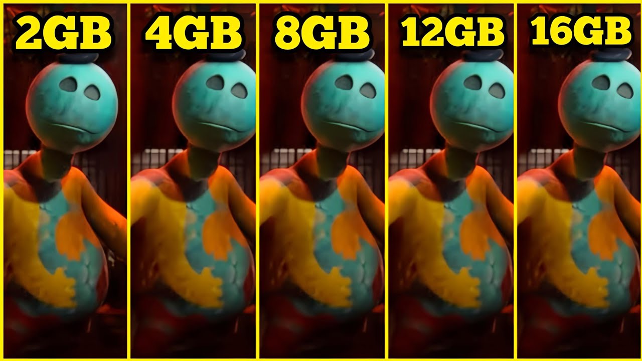 POPPY PLAYTIME 4 RAM COMPARISON 2GB VS 4GB VS 8GB VS 12GB VS 16GB - YouTube
