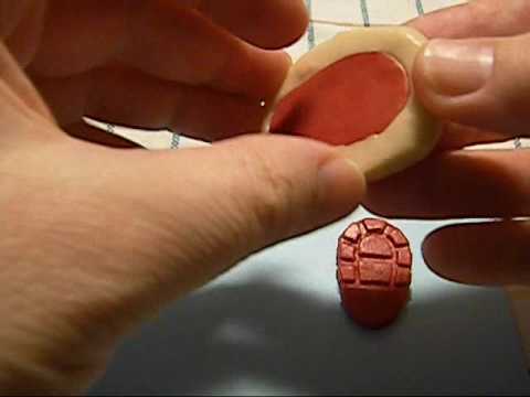 Making doll shoe soles using polymer clay - YouTube