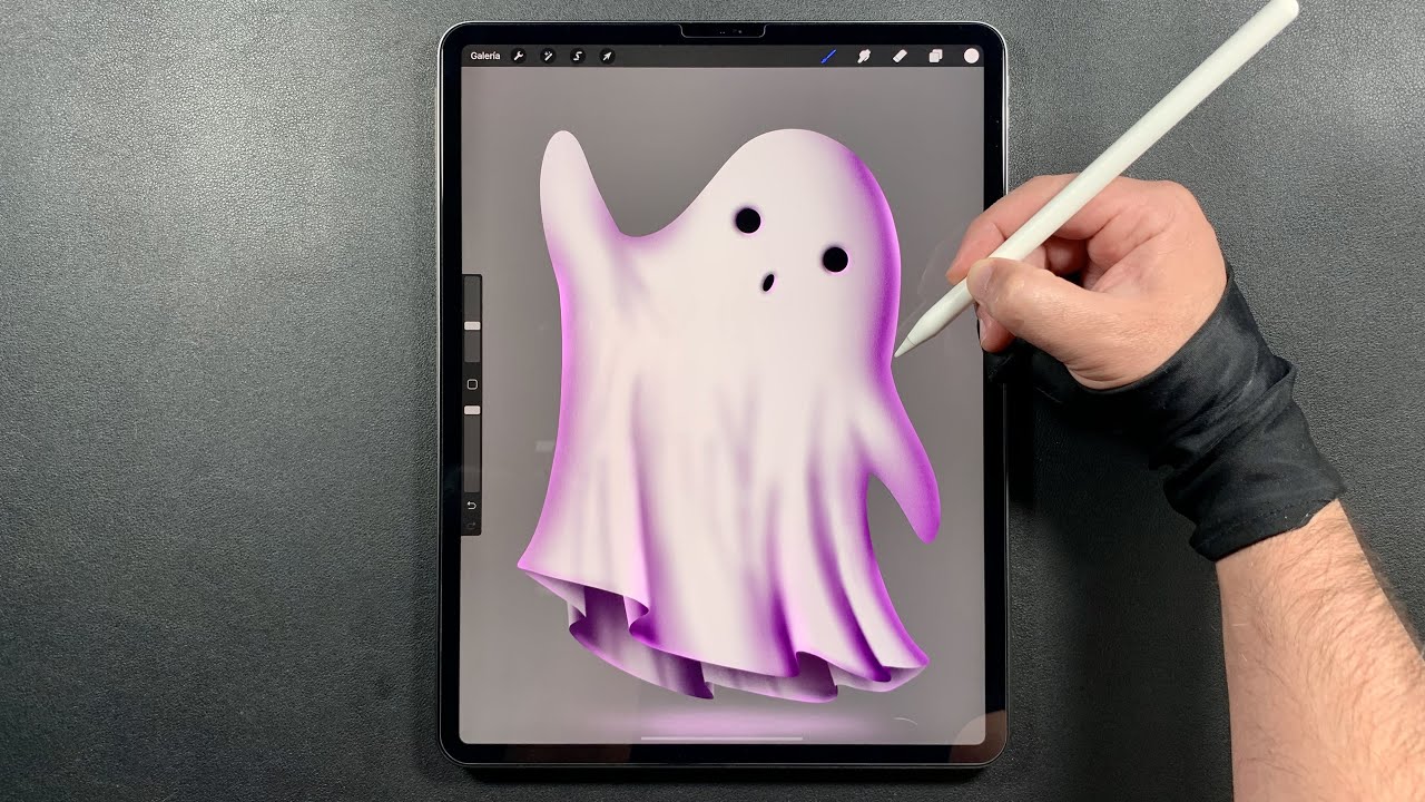 Drawing a cute ghost 👻 - Procreate for iPad - YouTube