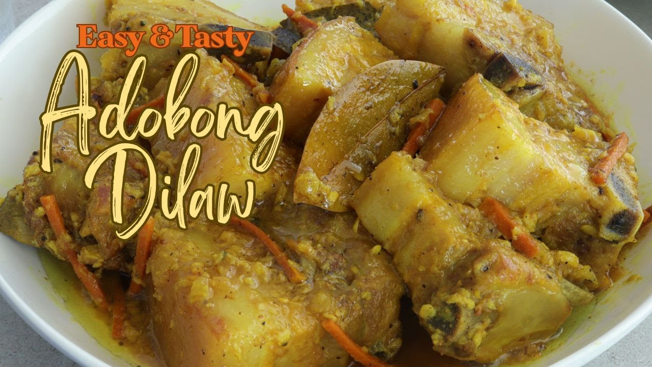 Yellow Adobo made extra yummy with Turmeric - YouTube