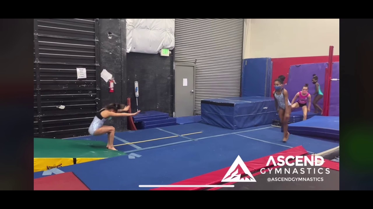 Round off back handspring on resi - YouTube