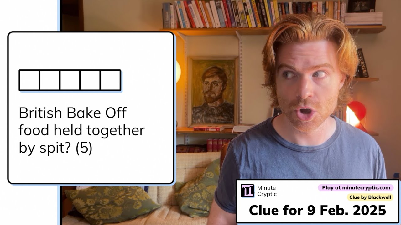 Minute Cryptic Clue #229 for 9 Feb 2025: British Bake Off food held ...