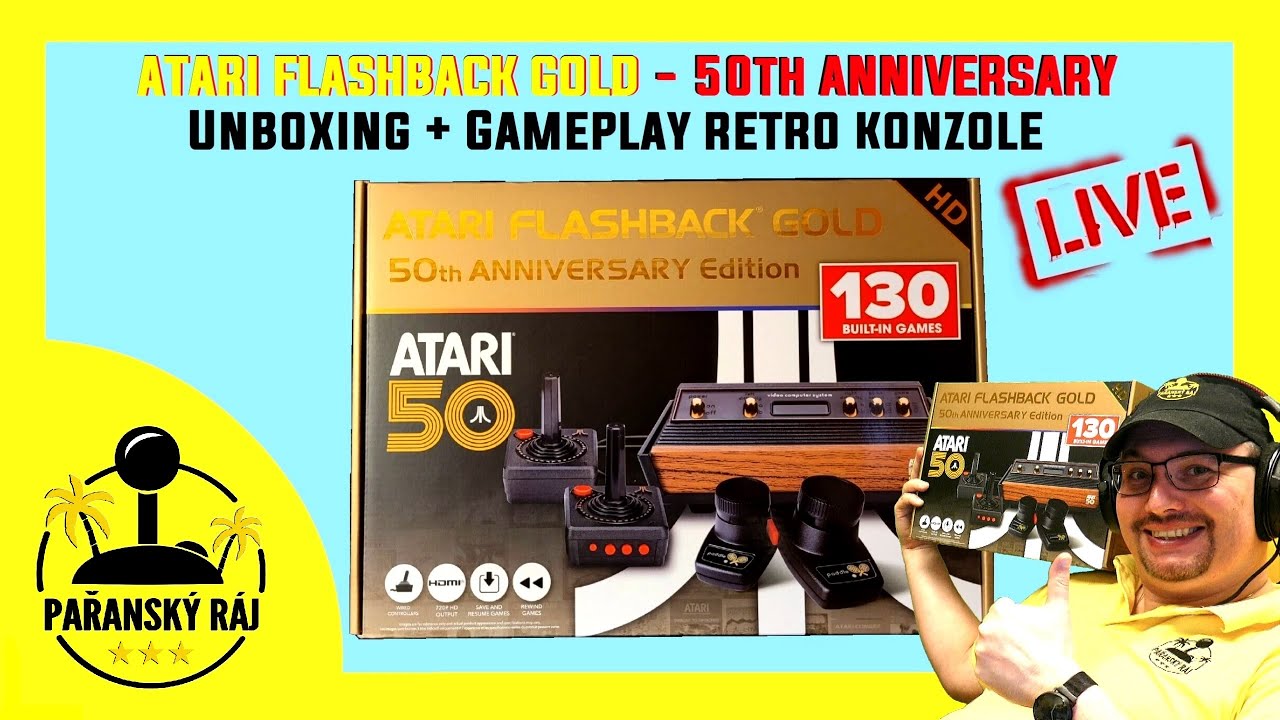ATARI FLASHBACK GOLD - 50th Anniversary | Unboxing + Gameplay nové ...