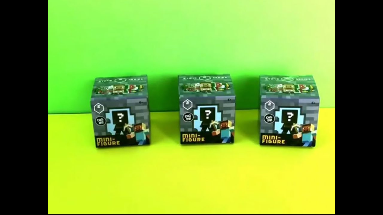 Unboxing Unwrapping MineCraft Mini Figures Stone Series 2 Surprise ...
