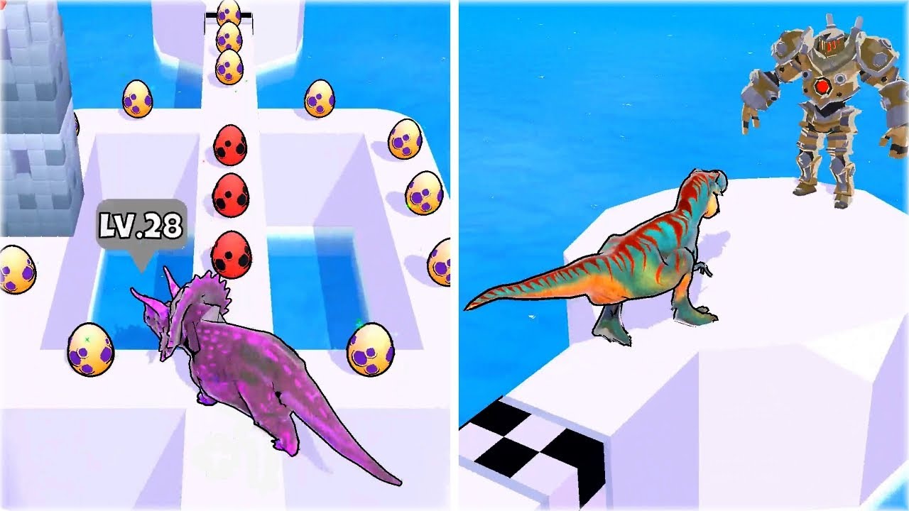 MAX LEVEL in Dino Dash 3D Game! - YouTube