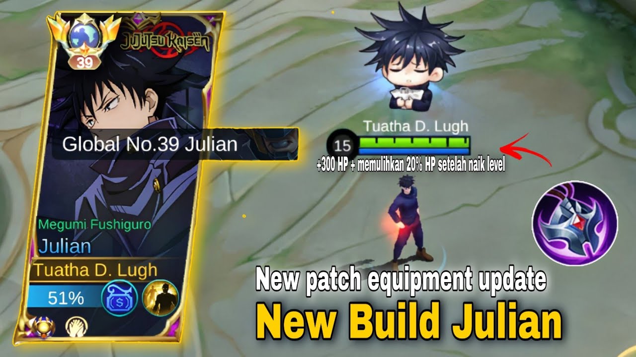 NEW PATCH UPDATE! JULIAN NEW BUILD PEMUSNAH TANK JUNGLER | TOP GLOBAL ...