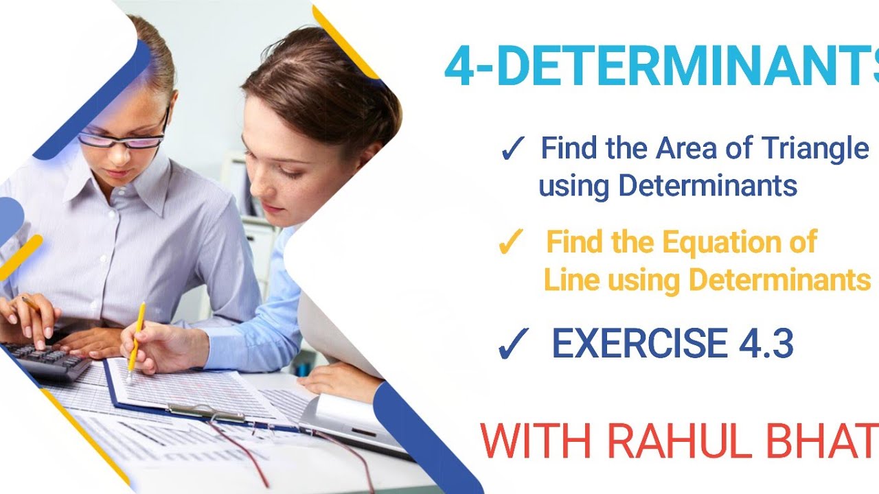 Area of triangle using by determinants || Equation of line using by ...