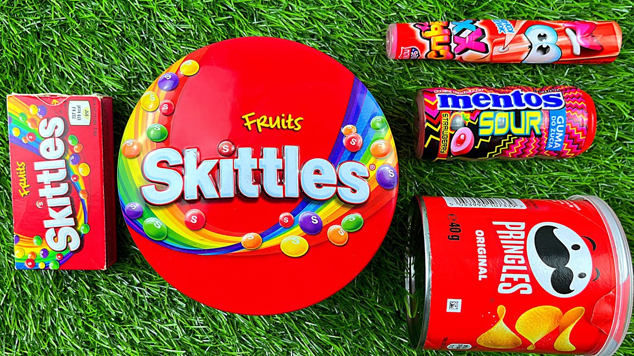 Satisfying Video ASMR | Opening Skittles Candy From Special Red Box ...