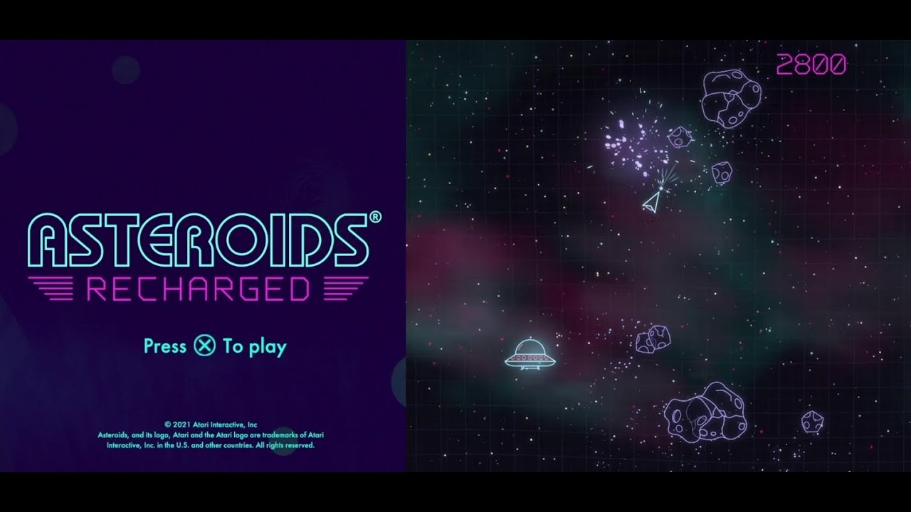 Asteroids Recharged PS4 Settings & Gameplay LPOS - YouTube