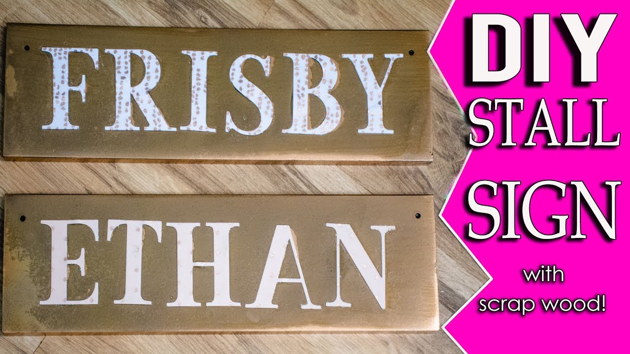 How To Make A Stall Sign For Your Horse - YouTube