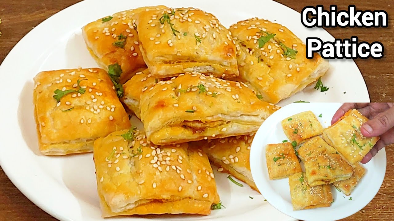 Crispy Khasta Chicken Puff Pattice | Homemada Chicken Pattice Recipe By ...