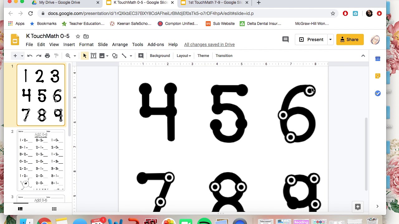 Addition Touch Math Assignment - YouTube