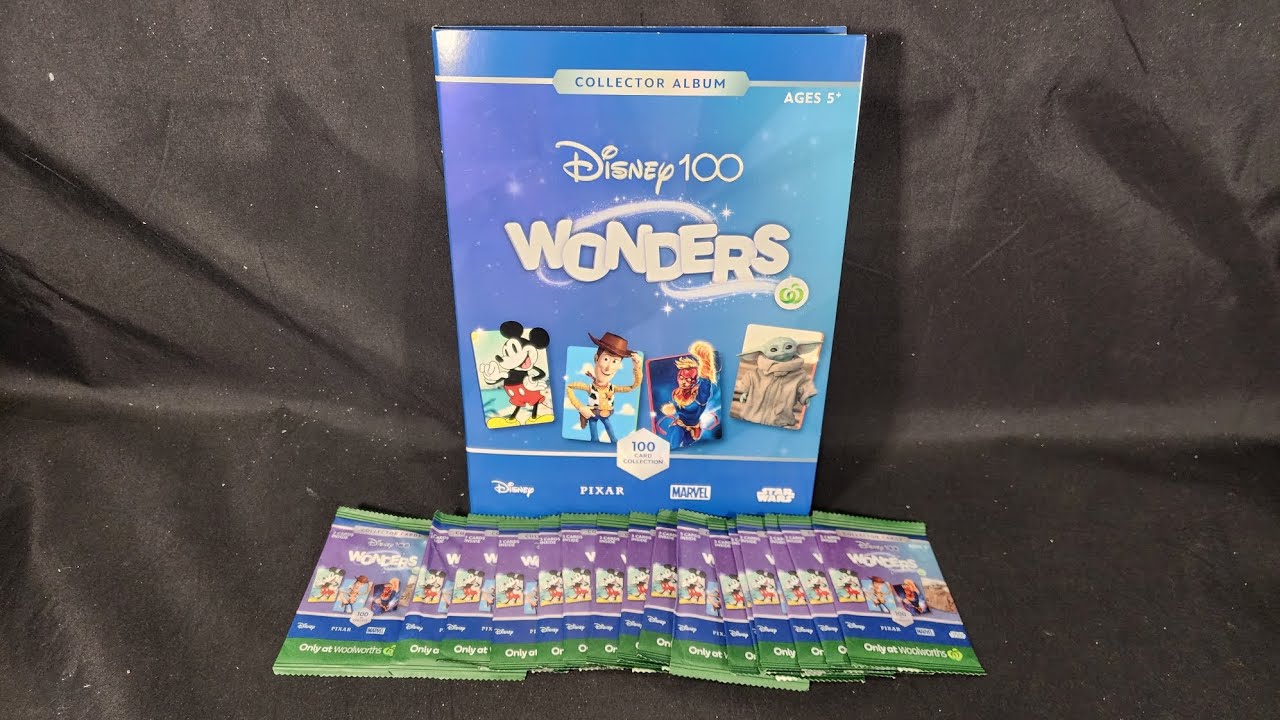 Unboxing: 16 Woolworths Disney 100 Wonders Collector Cards Mystery ...