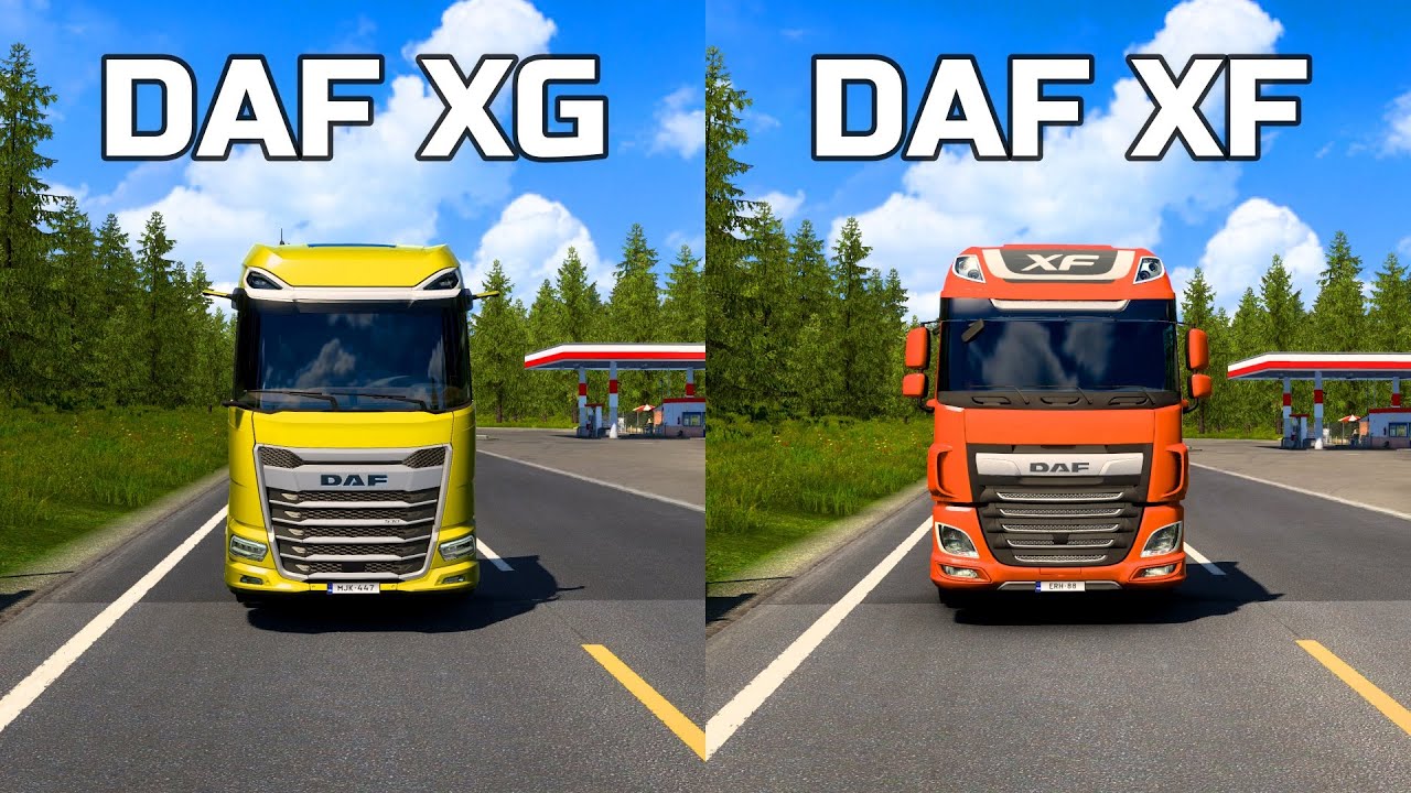 ETS2 - DAF XG 2021 vs DAF XF Super Space - Drag Race - YouTube