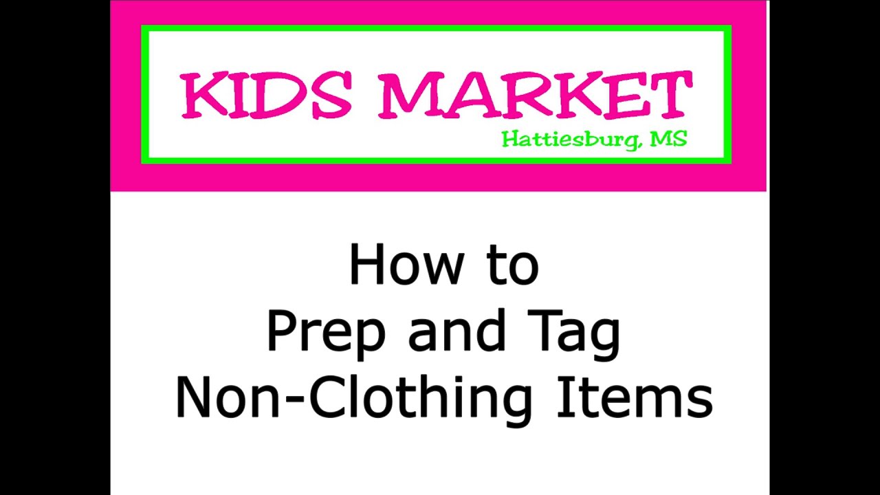 How to Prep and Tag non-clothing items - YouTube