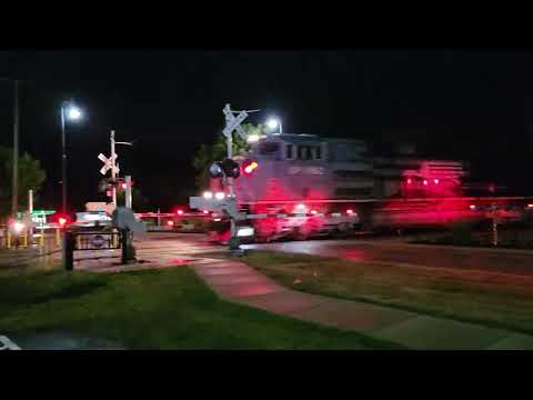 NB UP 1982 "Missouri Pacific " heritage unit with mid dpu intermodal train in Elwood IL - YouTube
