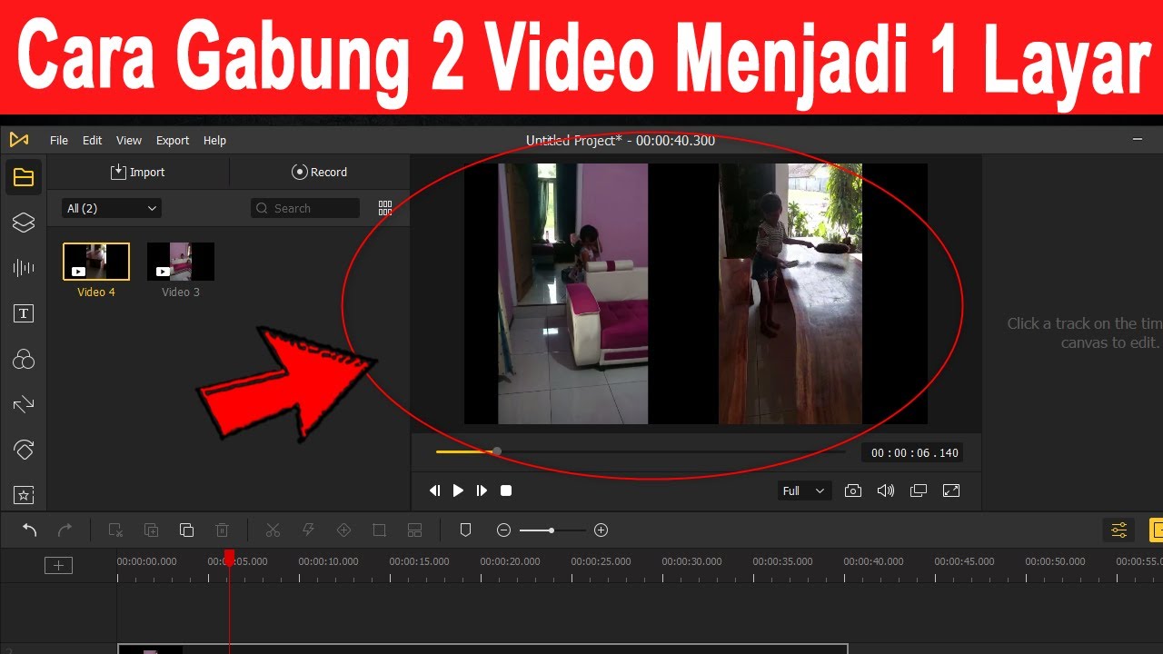 Cara Menggabungkan 2 Video Menjadi 1 Layar di PC atau Laptop - YouTube