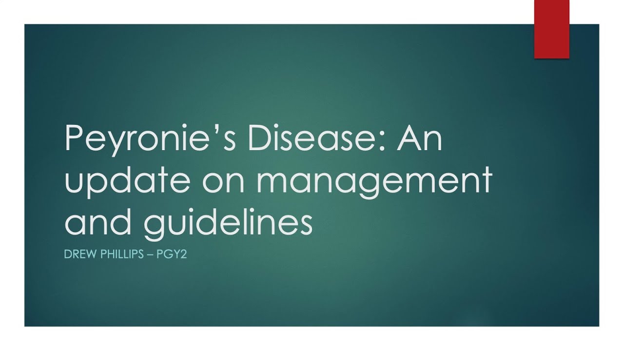 Peyronie’s Diseases: an update on management and guidelines - YouTube