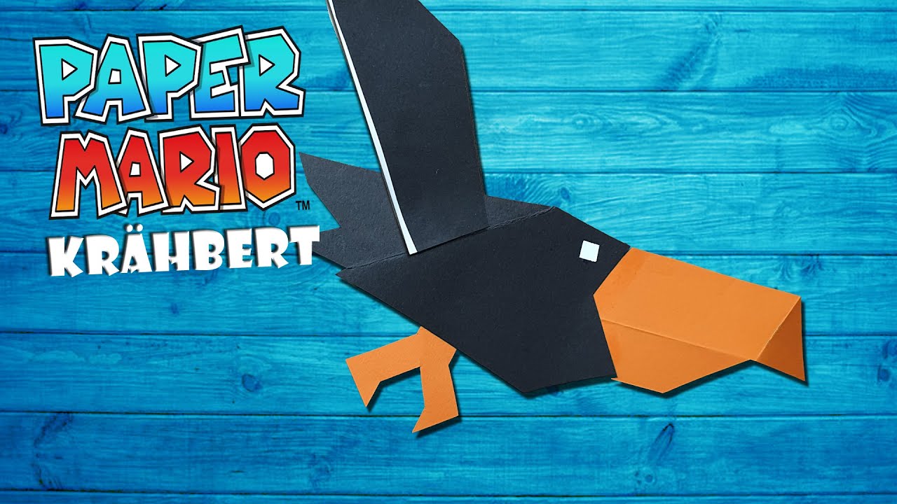 Krähbert basteln aus Paper Mario - crowber from paper mario the origami ...