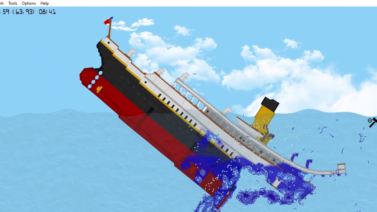 Sinking the SS Nomadic in Floating Sandbox - YouTube
