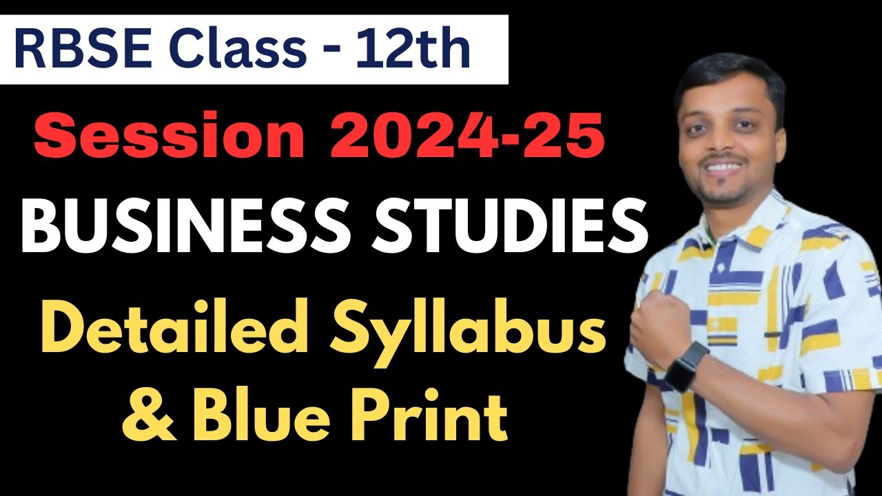 RBSE Class 12 Business Studies New Syllabus 2024-25 | Blue Print ...