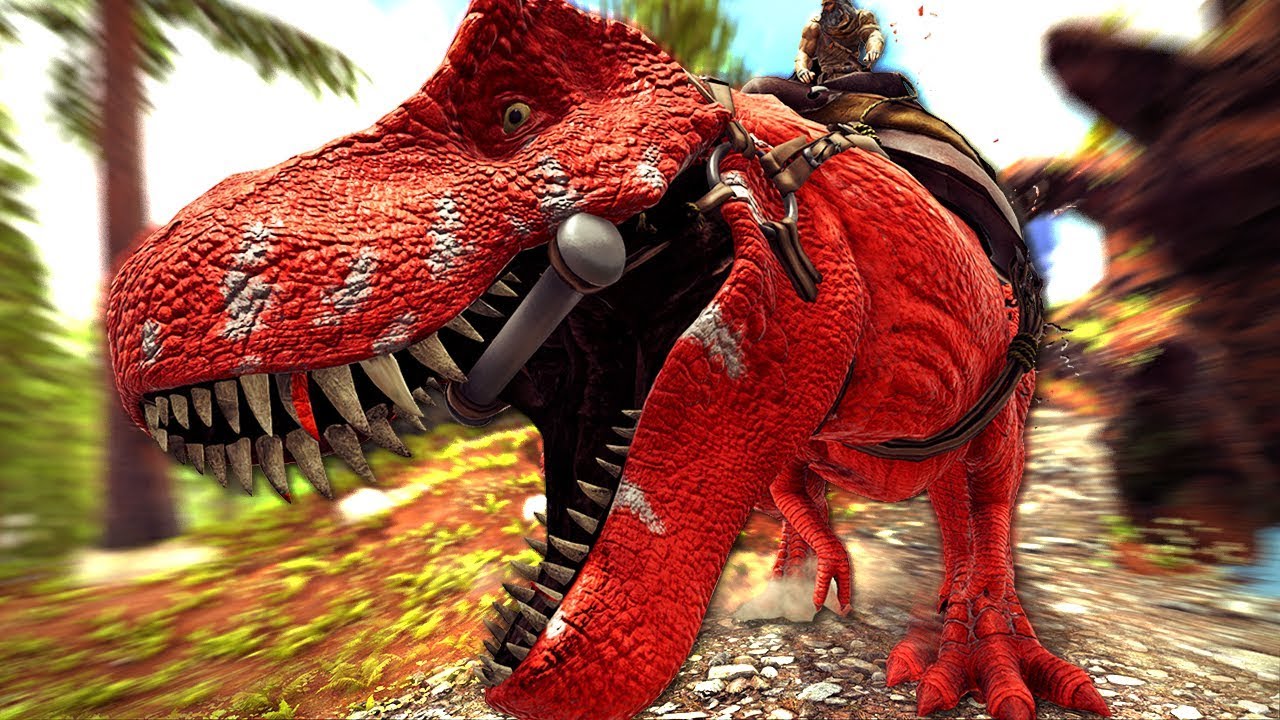 Taming the TERRIFYING Jurassic Park Tyrannosaurus REX! | ARK Survival ...