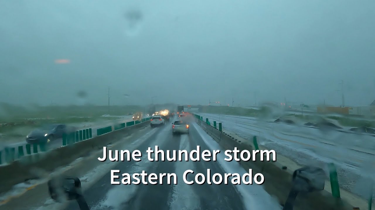 Crazy hail in a thunder storm in Colorado - YouTube