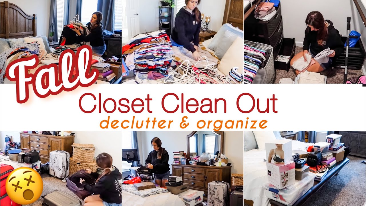 *NEW* FALL DECLUTTER & ORGANIZE // HUGE CLOSET DECLUTTER! // CLOSET CLEAN OUT - YouTube