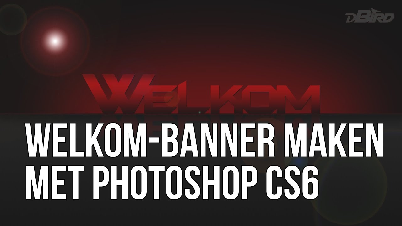 Welkom-banner maken met Photoshop - YouTube