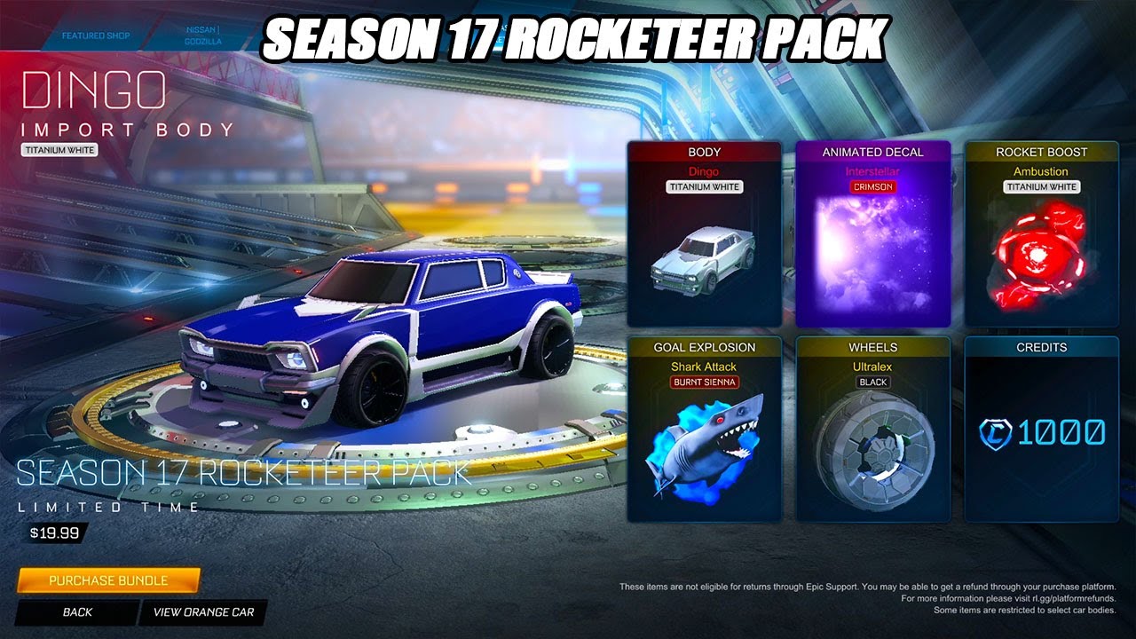 Showcasing *NEW* Season 17 Rocketeer Pack In Rocket League! - Rocket ...