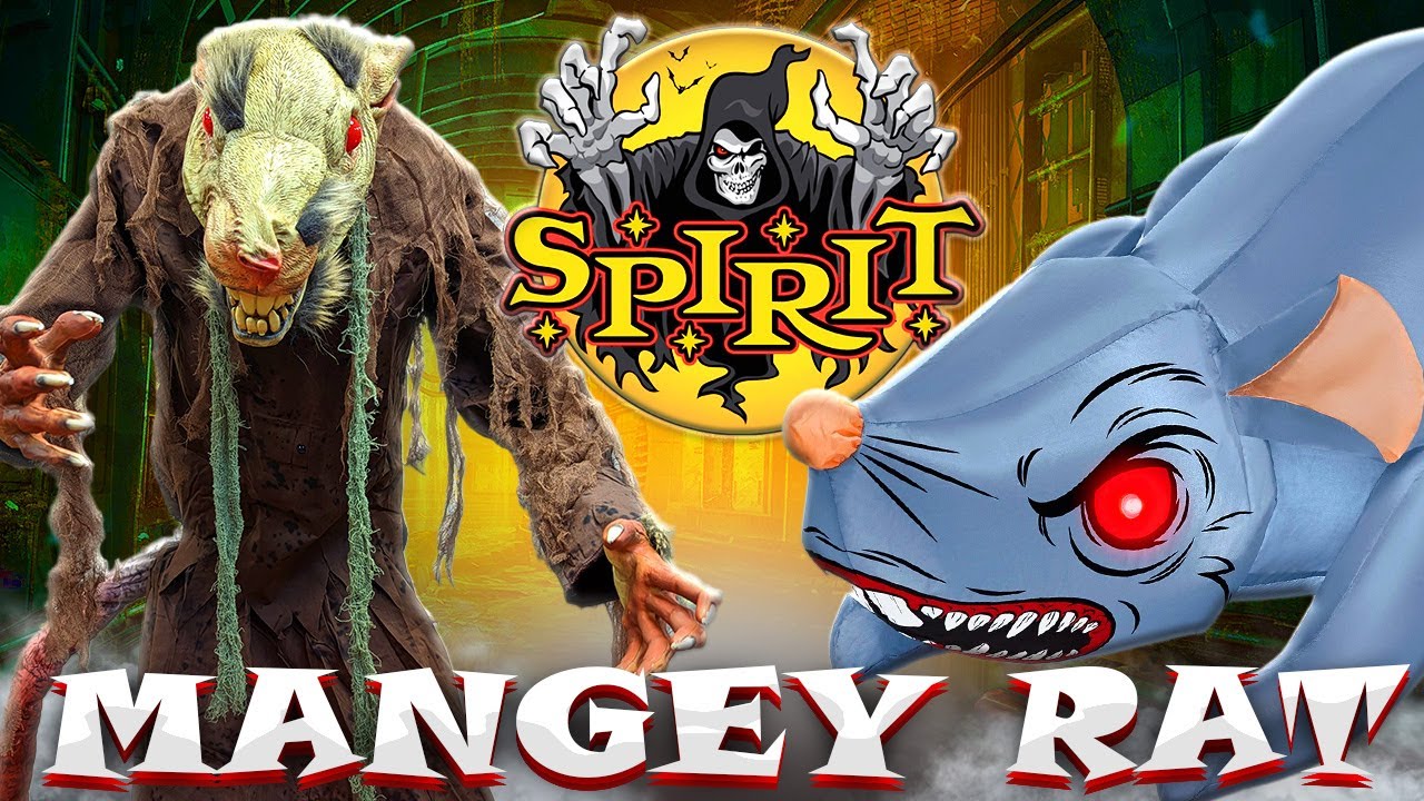 Spirit Halloween Rat Inflatable & Mangey Rat Animatronic - YouTube