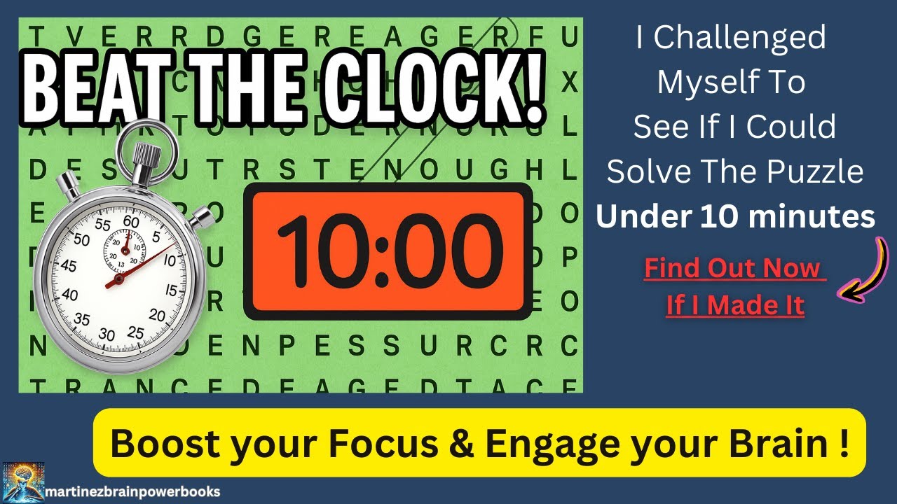 Beat the Clock Brain Boost + Brain Fact | Word Search Puzzle Challenge ...