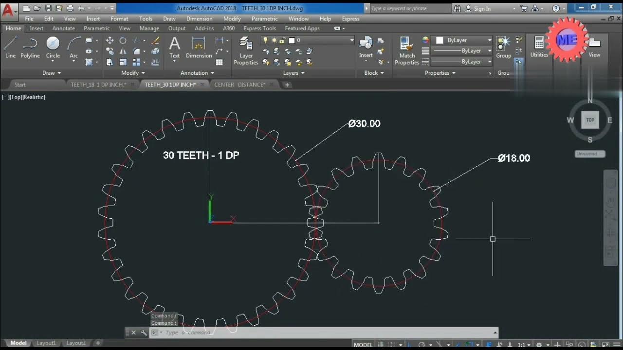 Spur Gears 2d Dxf And Dwg Drawing Free Download - YouTube