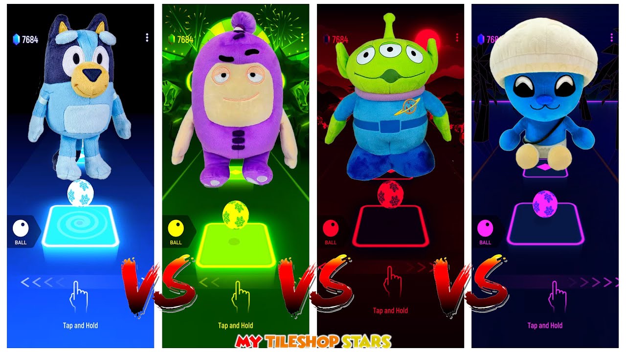 Bluey Bingo & Oddbods Jeff & Alien Dance & Smurf Cat.🏆 Who Is Best ...