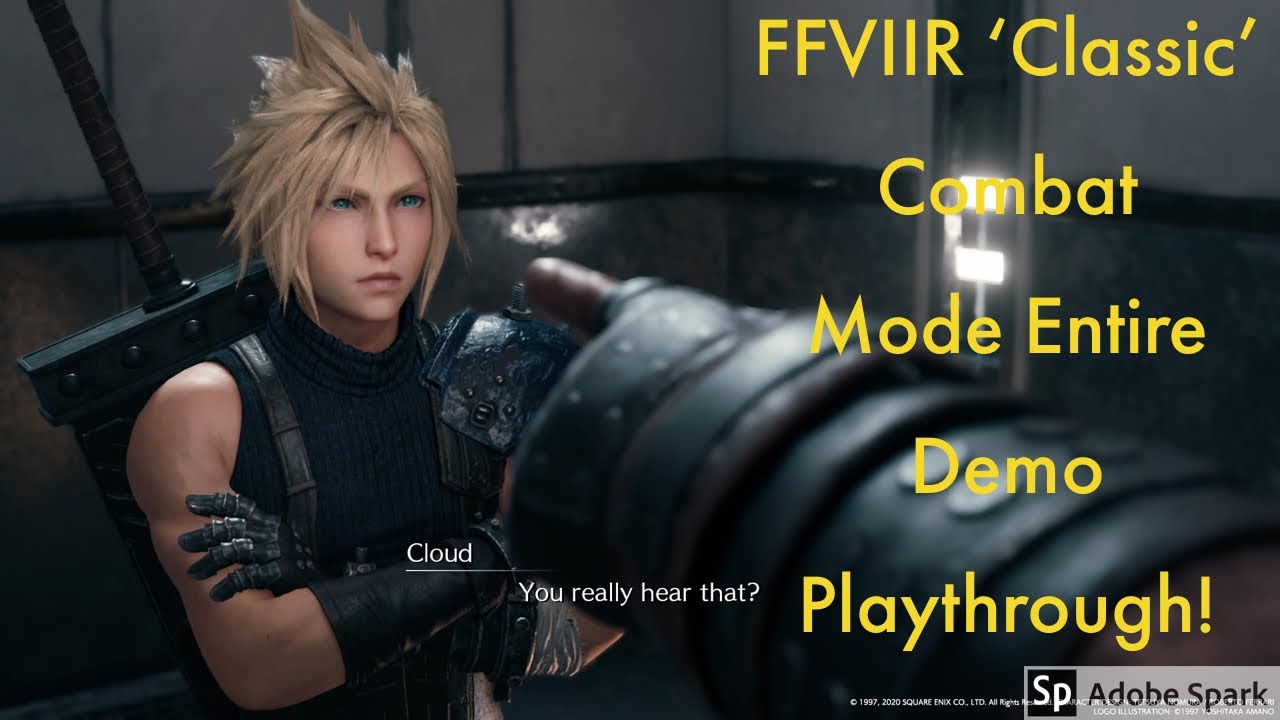 FINAL FANTASY VII REMAKE FULL DEMO IN CLASSIC COMBAT MODE! - YouTube
