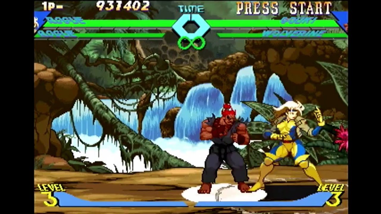 DOUBLE Rogue vs Akuma,Wolverine - X-MEN VS. STREET FIGHTER - YouTube